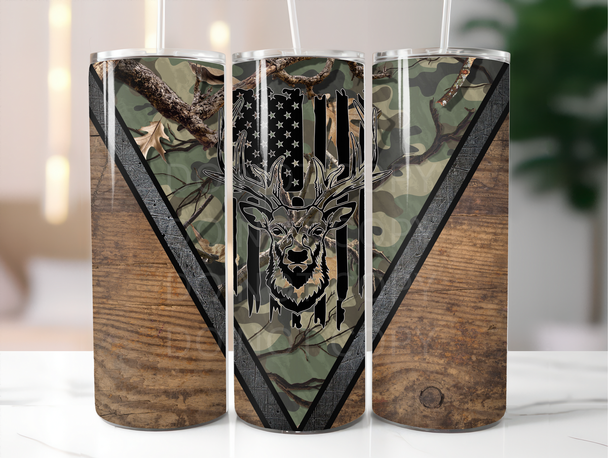 wood grain hunting tumbler sublimation transfer – So Darling Screen Prints